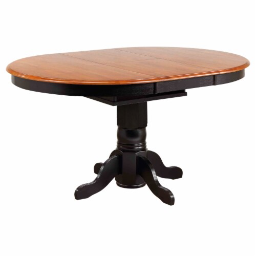 Black Cherry Selections 66 Oval Pedestal Extendable Butterfly Leaf Pub Table 1 Gerbes Super Markets