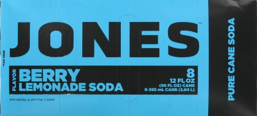Jones Berry Lemonade Soda, 8 cans / 12 fl oz - Kroger Jones Berry Lemonade Soda, 8 cans / 12 fl oz - Kroger