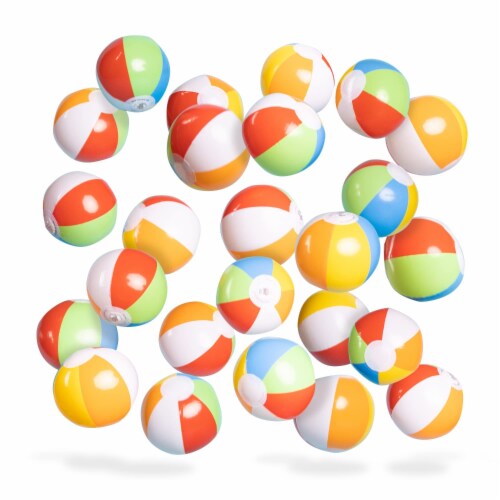 Top Race Rainbow Mini Beach Balls Bulk 5 Inches 25 Pack 6.89 H 16.93 L 13.58 W Harris Teeter