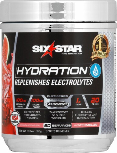 Six Star Hydration Watermelon Sports Drink Mix, 12.35 oz - Kroger Six Star Hydration Watermelon Sports Drink Mix, 12.35 oz - Kroger