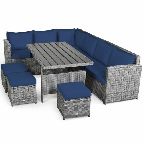 Rattan corner dining sofa set store