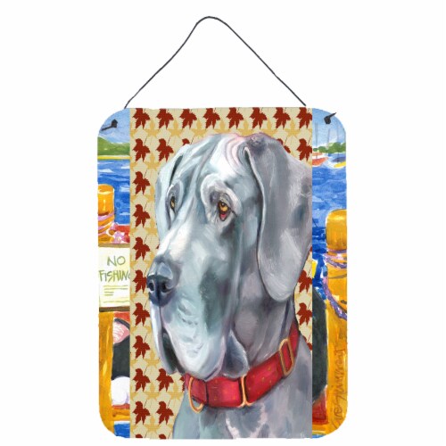 Carolines Treasures Lh9556ds1216 Great Dane Fall Leaves Wall Or Door