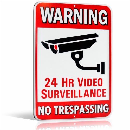 Signs Authority 24 H Video Rectangle Surveillance Warning Sign 10x15