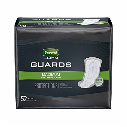 Depend For Men Incontinence Guards, Maximum Absorbency 52 ea (Pack of 2 ... Depend For Men Incontinence Guards, Maximum Absorbency 52 ea (Pack of 2 ...