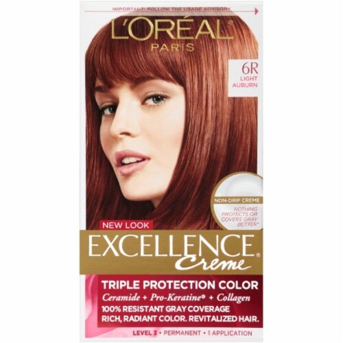 L Oreal Paris Excellence Creme Permanent Hair Color 6R Light Auburn Pack of 6 6 pack Fry s Food Stores