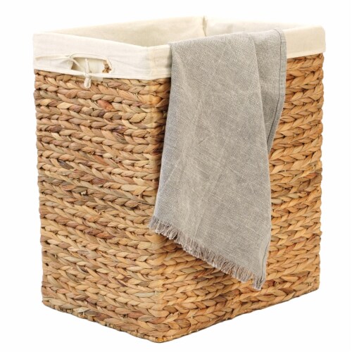 Handmade Rectangular Water Hyacinth Wicker Laundry Hamper with Lid ... Handmade Rectangular Water Hyacinth Wicker Laundry Hamper with Lid ...
