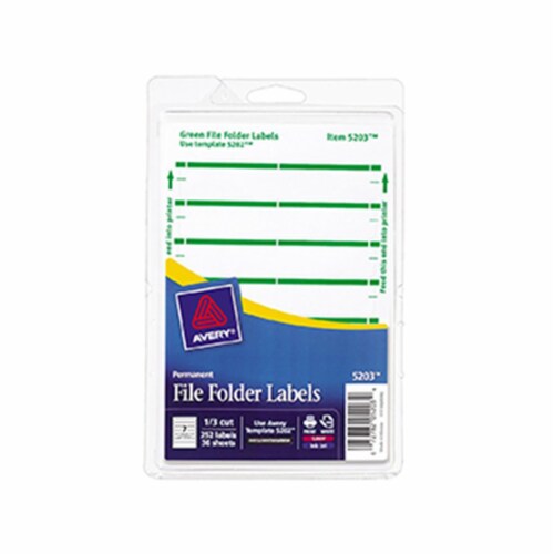 Avery Print Or Write Green File Folder Labels, 1 - Kroger Avery Print Or Write Green File Folder Labels, 1 - Kroger