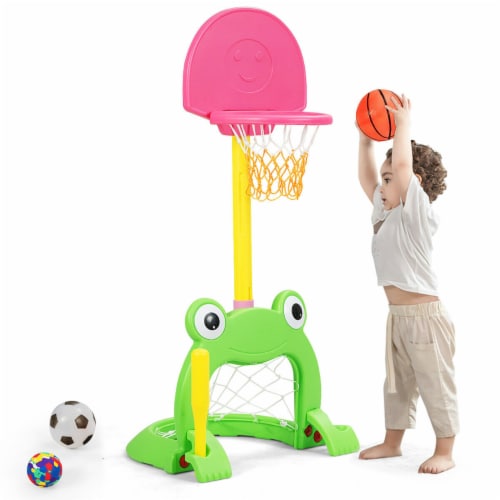 Costway 3 in 1 Kids Basketball Hoop Set Adjustable Sports Activity Center w Balls 1 unit Kroger