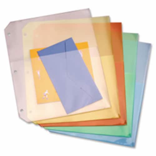 Ring Binder Poly Pockets , 8.5 in. x 11 in., 5-PK, Assorted Colors, 5 ... Ring Binder Poly Pockets , 8.5 in. x 11 in., 5-PK, Assorted Colors, 5 ...