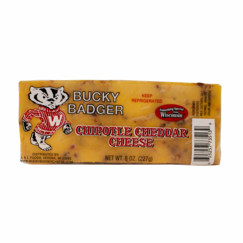 Bucky Badger Chipotle Cheddar Cheese, 8 oz - Kroger Bucky Badger Chipotle Cheddar Cheese, 8 oz - Kroger
