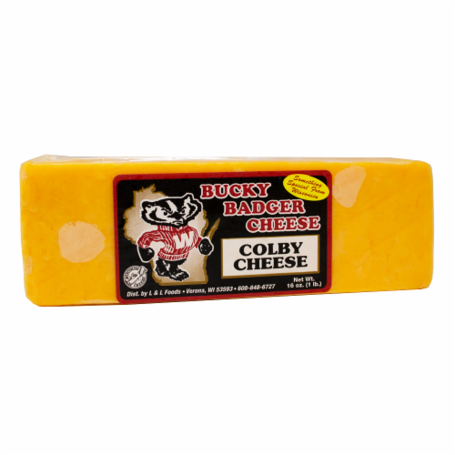 Bucky Badger Colby Block Cheese, 16 oz - QFC Bucky Badger Colby Block Cheese, 16 oz - QFC