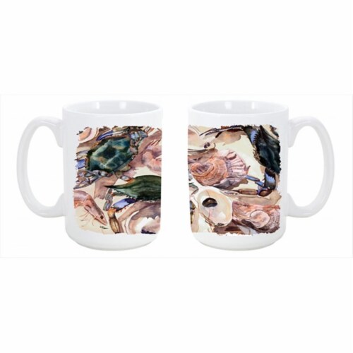 Crab Dishwasher Safe Microwavable Ceramic Coffee Mug 15 Oz 1 Qfc