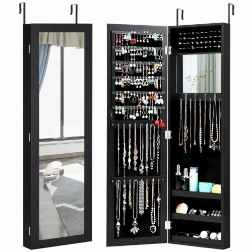 Black jewelry mirror store