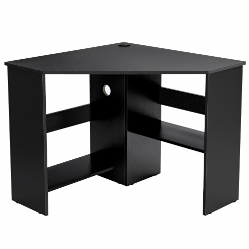 Slickblue Corner Computer Desk Triangle Writing Workstation with Storage Shelf 1 Unit Fry s Food Stores
