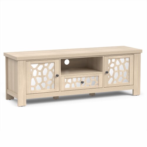 Slickblue 55 Inch Retro TV Stand Media Entertainment Center with Mirror Doors and Drawer 1 Unit Fry s Food Stores