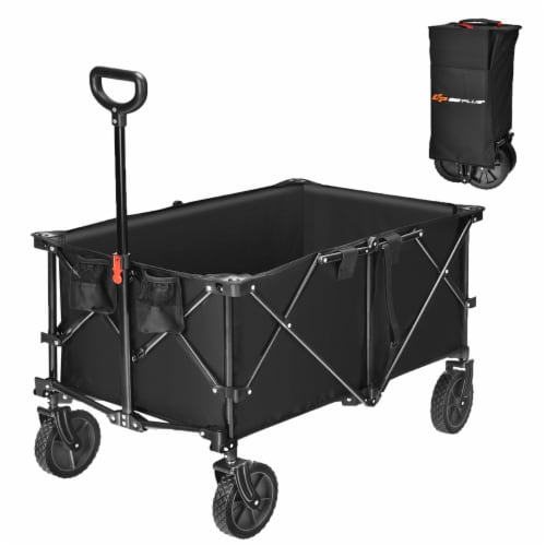 Costway Collapsible Folding Wagon Cart Outdoor Utility Garden Trolley ... Costway Collapsible Folding Wagon Cart Outdoor Utility Garden Trolley ...