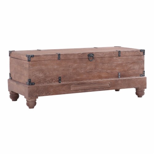 Maven Lane Nerio Handmade Heritage Wooden Storage Bench Brown Distressed Finish 1 Piece King Soopers