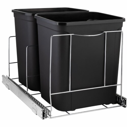 Pull Out Double Trash Can Under Cabinet Heavy Duty Metal Adjustable Shelf 1 unit Smith s Food and Drug