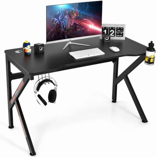48 K shaped Gaming Desk Computer Table with Cup Holder Headphone Hook 1 unit Fry s Food Stores