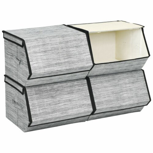 Large Stackable Bins Cubes W Lids Storage Organizers W Linenandoxford