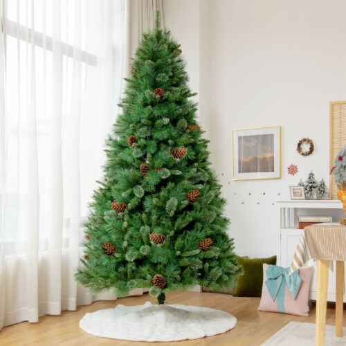 Gymax 6/7/8 Ft Artificial Christmas Tree Unlit Hinged Pine Xmas Tree w ... Gymax 6/7/8 Ft Artificial Christmas Tree Unlit Hinged Pine Xmas Tree w ...