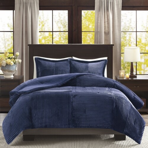 Premier Comfort Parker Corduroy Ultra Soft Luxury Premium Plush Comforter Mini Bedding Set Twin Foods Co