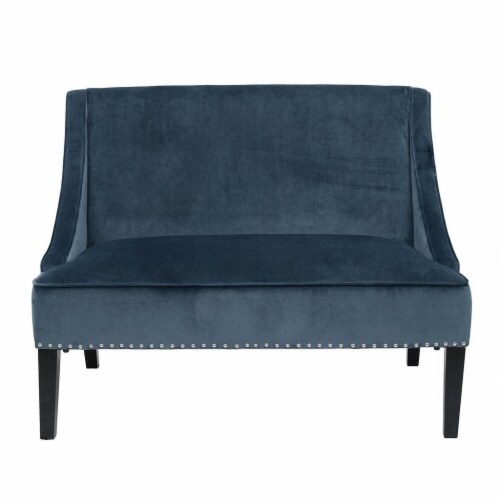 Madison Park Avalon Swoop Arm Settee Blue Brown See Below MP106 0383 See below Harris Teeter