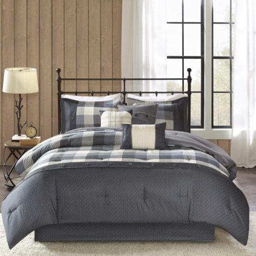 Ridge 7 Piece Herringbone Comforter Set Grey Queen, Queen - Kroger Ridge 7 Piece Herringbone Comforter Set Grey Queen, Queen - Kroger