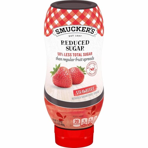 Smucker's Reduced Sugar Strawberry Fruit Spread, 17.4 Oz (Pack of 12 ... Smucker's Reduced Sugar Strawberry Fruit Spread, 17.4 Oz (Pack of 12 ...