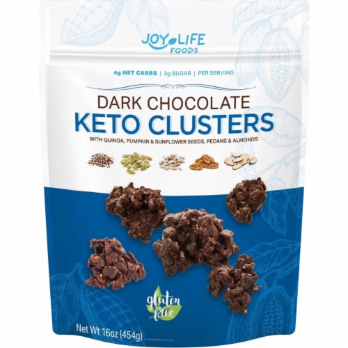 Joy Life Foods Dark Chocolate Keto Clusters, 16 Ounce, 1 unit - Ralphs Joy Life Foods Dark Chocolate Keto Clusters, 16 Ounce, 1 unit - Ralphs
