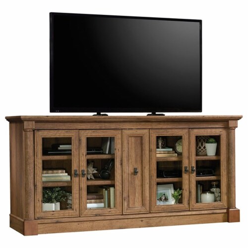 Pemberly Row 71 TV Stand in Vintage Oak 1 Ralphs