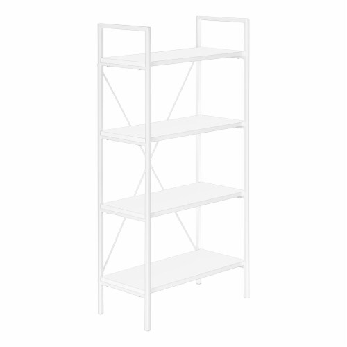 Bookshelf Bookcase 4 Tier 48 h Office Bedroom Metal Laminate White 1 Fred Meyer
