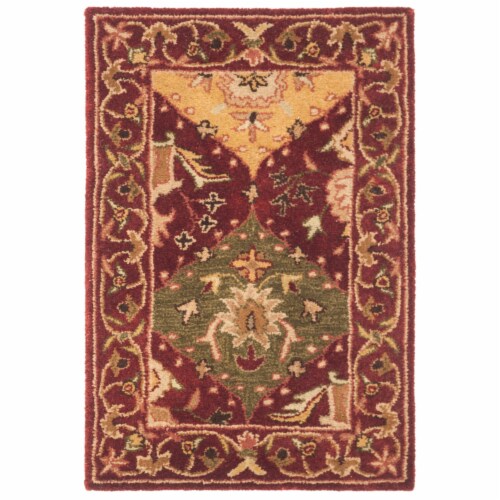 Safavieh Safavieh Antiquity Collection At57b Handmade Wine Rug 2' X 3 ... Safavieh Safavieh Antiquity Collection At57b Handmade Wine Rug 2' X 3 ...