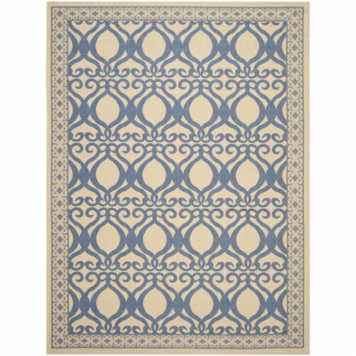 Safavieh Safavieh Outdoor Cy3040-3101 Courtyard Natural / Blue Rug 8' X ... Safavieh Safavieh Outdoor Cy3040-3101 Courtyard Natural / Blue Rug 8' X ...