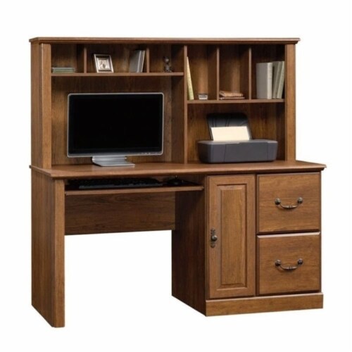 Cherry computer desk with hutch store