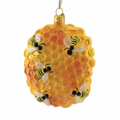 Holiday Ornament Honeycomb Wbees Glass Sweet 2726p 1 Count Kroger