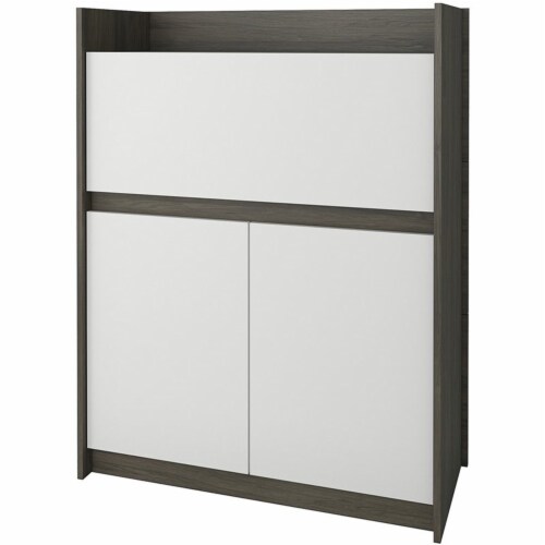 Nexera 351648 Chrono Secretary Desk Bark Grey White 1 City Market