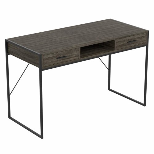 Safdie Co. 48 L 2 Drawers 1 Shelf Computer Desk in Grey Wood 1 Gerbes Super Markets