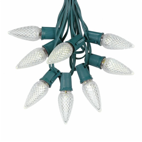 25 Foot C9 Led Warm White Christmas Light Set Hanging String Lights
