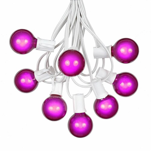 25 Foot G40 Outdoor Globe Patio String Lights - Set of 25 G40 Purple ... 25 Foot G40 Outdoor Globe Patio String Lights - Set of 25 G40 Purple ...