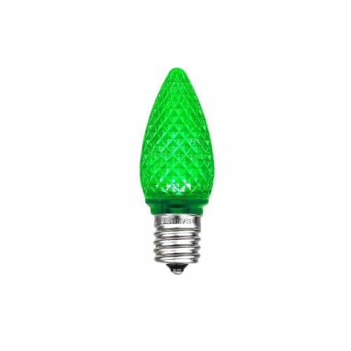25 Pack C7 Led Twinkle Outdoor Christmas Replacement Bulbs Green C7