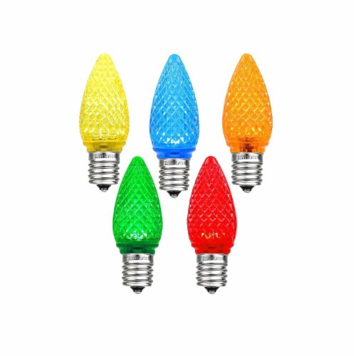 25 Pack C7 Led Twinkle Outdoor Christmas Replacement Bulbs Multi C7