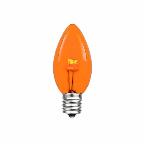 25 Pack C7 Led Outdoor Patio Party Christmas Replacement Bulbs Amber