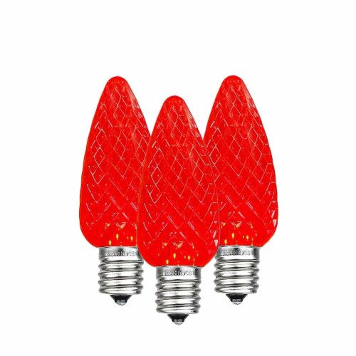 25 Pack C7 Led Outdoor Christmas Replacement Bulbs Red C7 E12 Base 1