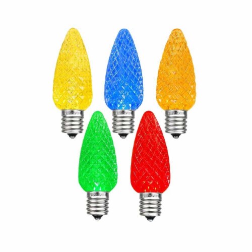 25 Pack C7 Led Outdoor Christmas Replacement Bulbs Multi C7 E12 Base