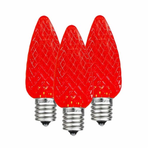 25 Pack C9 Led Outdoor Christmas Replacement Bulbs Red C9 E17 Base 1