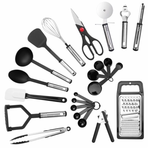 Fresh Fab Finds 23-Piece Stainless Steel Nylon Kitchen Utensil Set, One ... Fresh Fab Finds 23-Piece Stainless Steel Nylon Kitchen Utensil Set, One ...