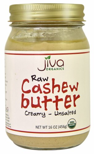 Jiva Organics Raw Cashew Butter Creamy - Unsalted, 16 oz - Kroger Jiva Organics Raw Cashew Butter Creamy - Unsalted, 16 oz - Kroger