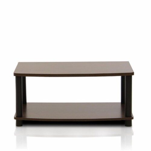 Furinno Turn N Tube No Tools 2 Tier Elevated TV Stands Dark Brown Black 11 x 23.8 x 15.8 1 Baker s