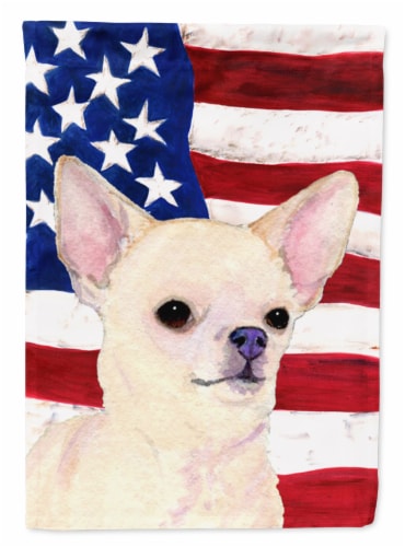 Carolines Treasures SS4228GF USA American Flag with Chihuahua Garden ... Carolines Treasures SS4228GF USA American Flag with Chihuahua Garden ...